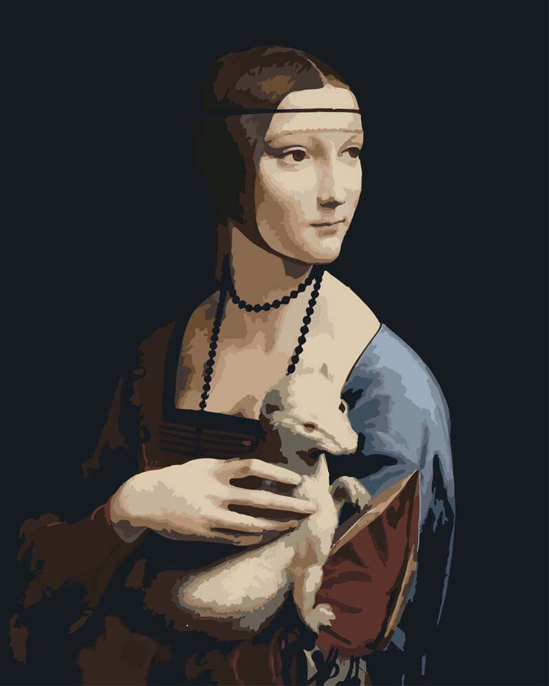 Paint by Numbers - Lady with an Ermine | Leonardo da Vinci – Paint by ...