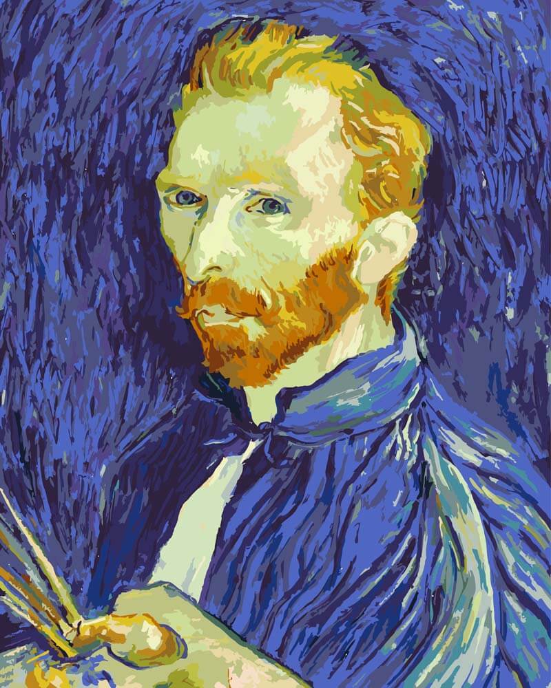 Paint by Numbers - Self-Portrait (1889) | Vincent van Gogh – Paint by ...