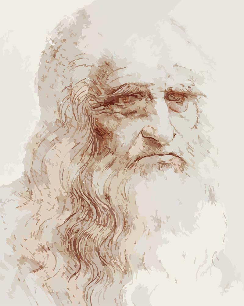 Paint by Numbers - Self-Portrait | Leonardo da Vinci – Paint by Numbers ...