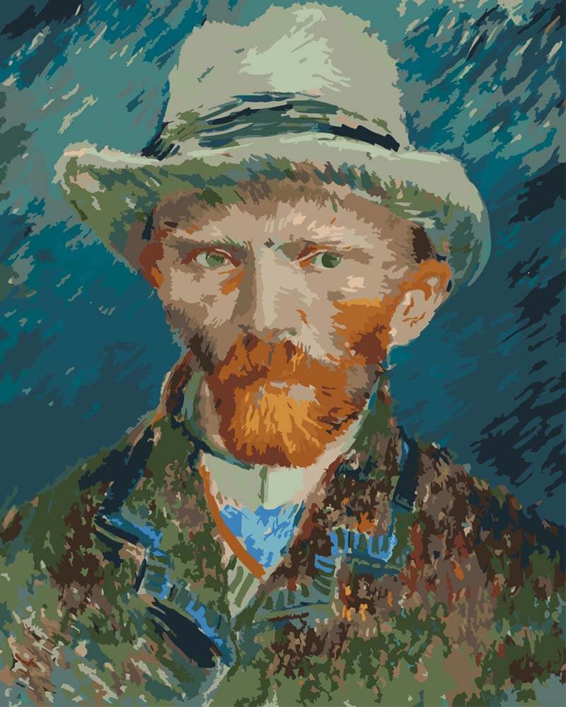 Paint by Numbers - Self-Portrait | Vincent van Gogh – Paint by Numbers ...