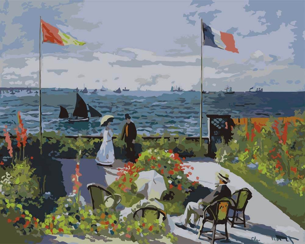 Paint by Numbers - The Terrace at Sainte-Adresse | Claude Monet – Paint ...